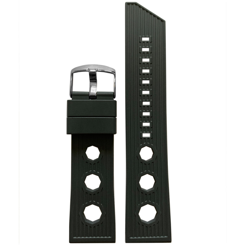 NBR Italian Rubber Watch Band | Bonetto 321 | Carbon | Hex Rally ...