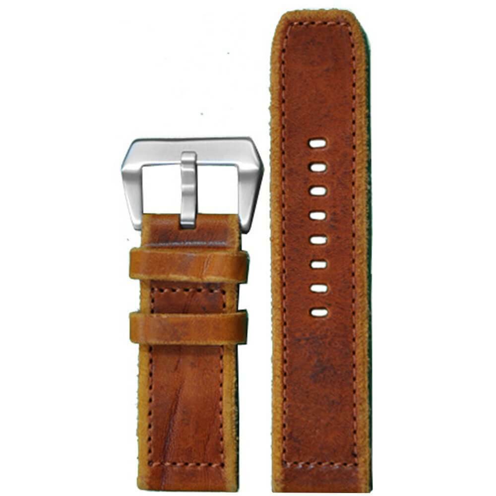 Natural Vintage Leather Watch Band | Rough Edges | Match Hand Stitch ...